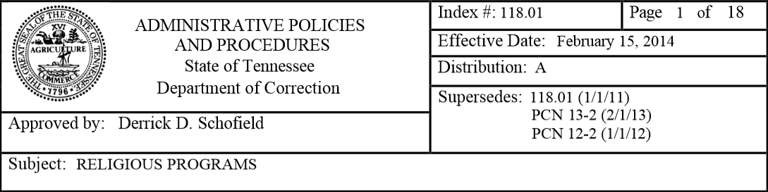 Inmate Reports "Religious Bigotry" at Tennessee Prison - The Post & Email