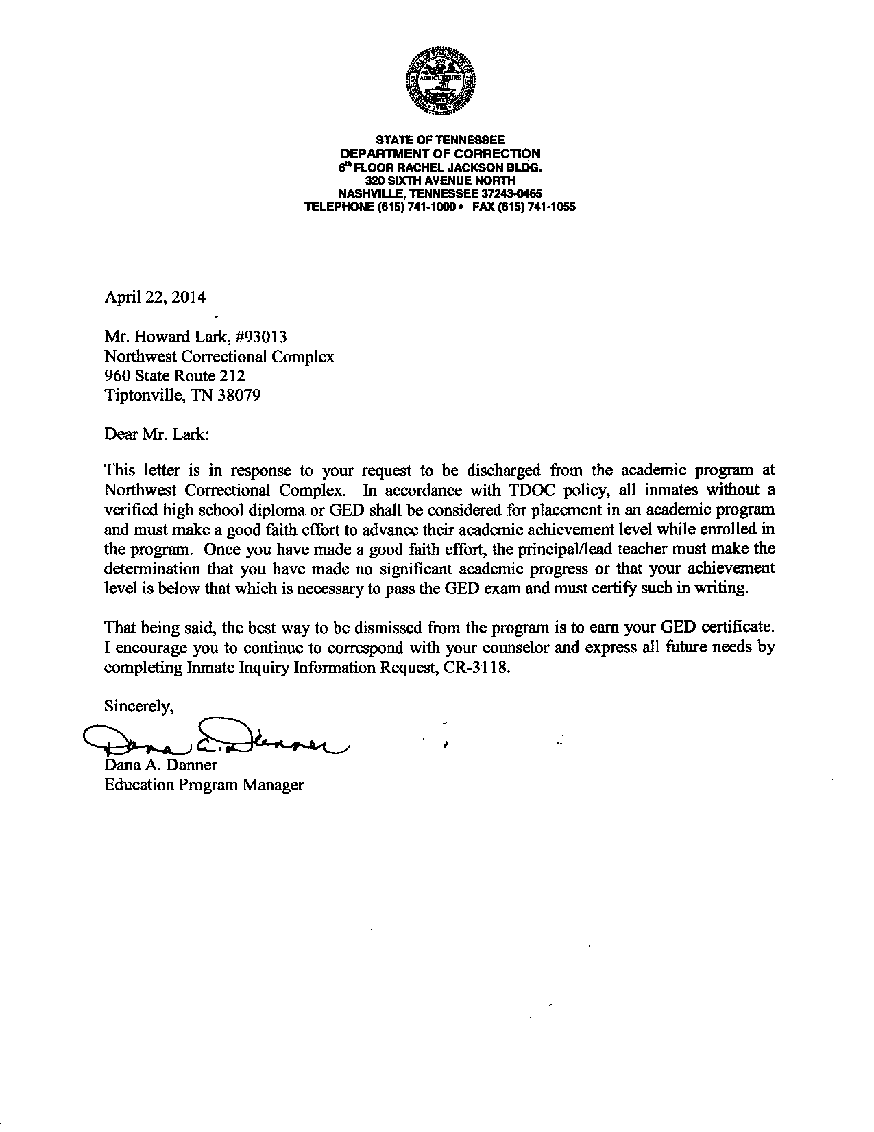 Fitzpatrick Reports Another Prisoner "Held Hostage" in Class for Cash ...