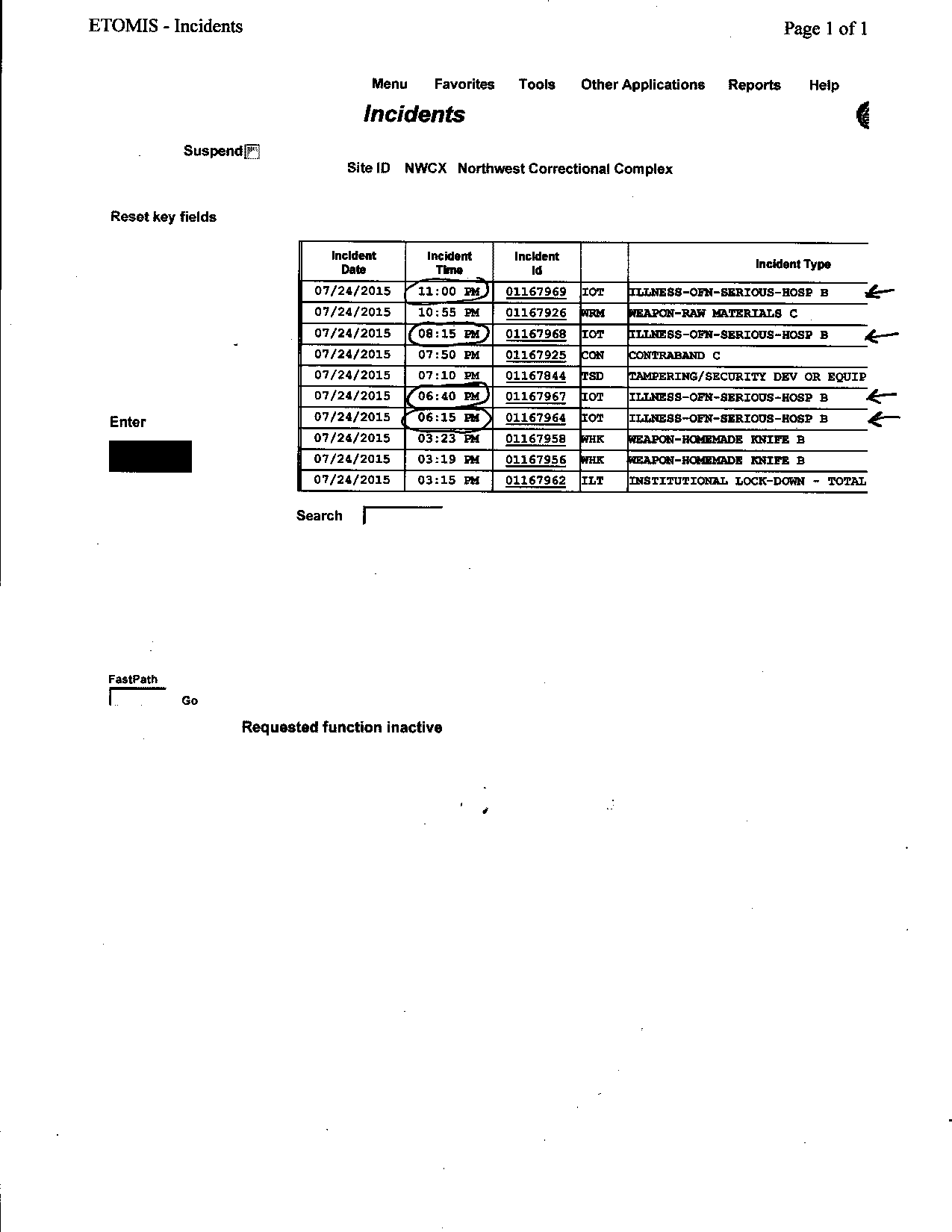 Inmate Incident Reports Altered One Day After Legislative Hearing on ...