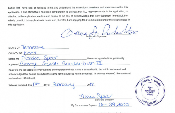 George Raudenbush Requests Exoneration from Outgoing Gov. Bill Haslam ...