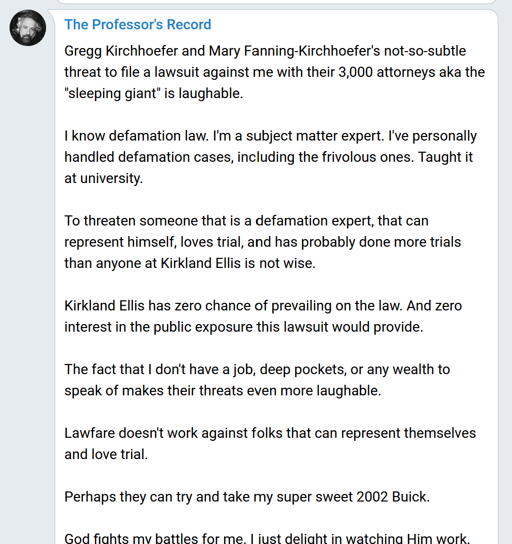 Will Fanning and High-Profile Attorney Husband Sue over Accurate ...