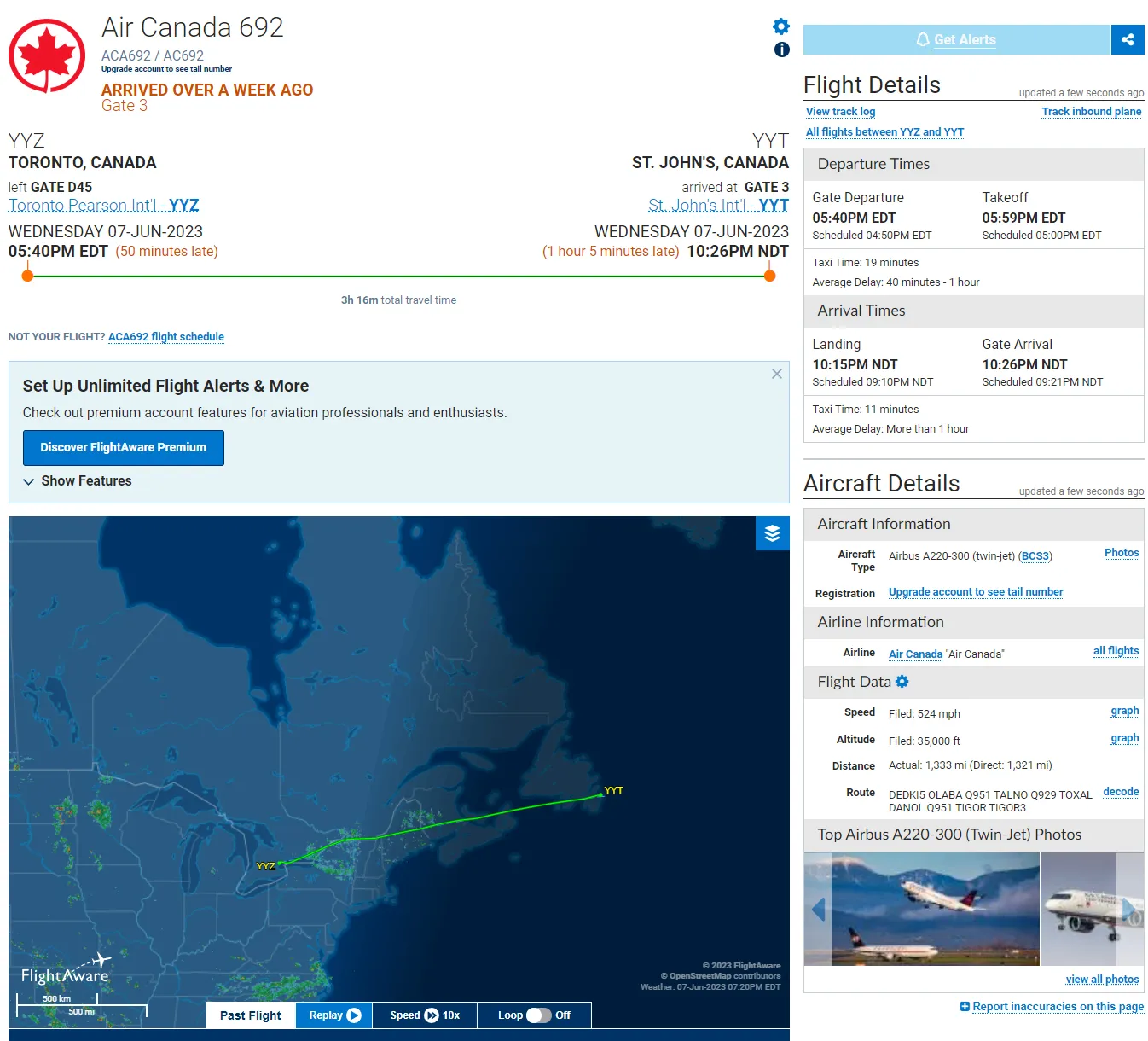 Pilot Incapacitation - Air Canada Flight ACA692 YYZ-YYT Toronto, ON to ...