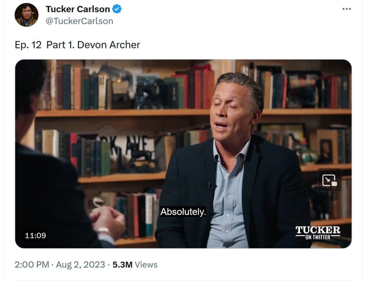 Tucker Interviews Devon Archer - The Post & Email